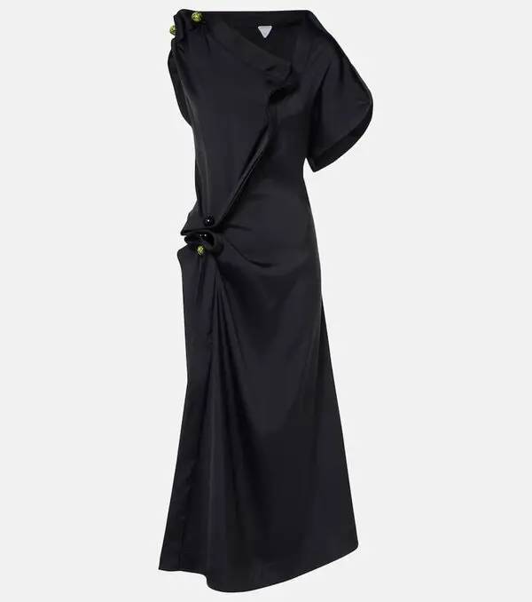 Bottega Veneta Gathered Midi Dress