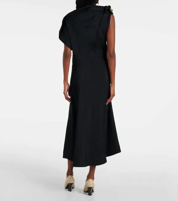 Bottega Veneta Gathered Midi Dress