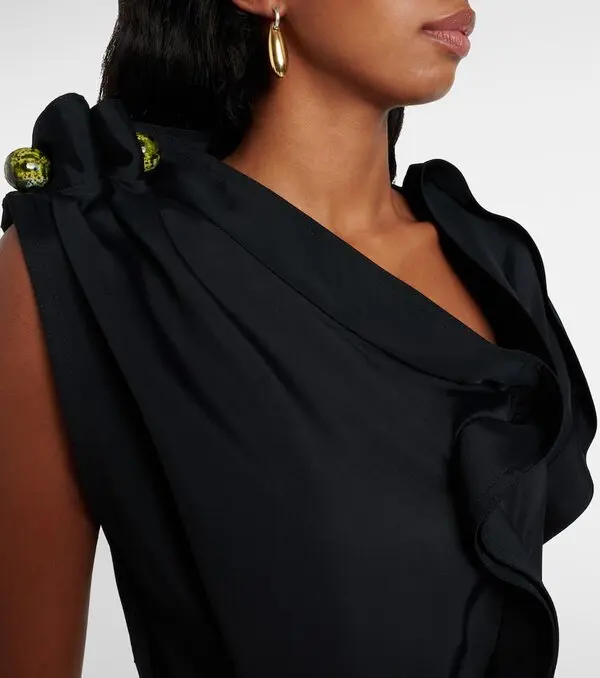 Bottega Veneta Gathered Midi Dress