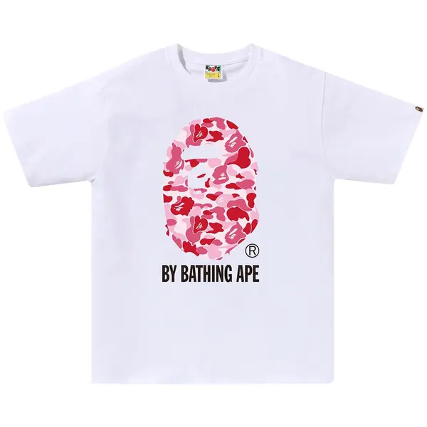 A BATHING APE Abc Camo Bathing Ape Tee /pink - White