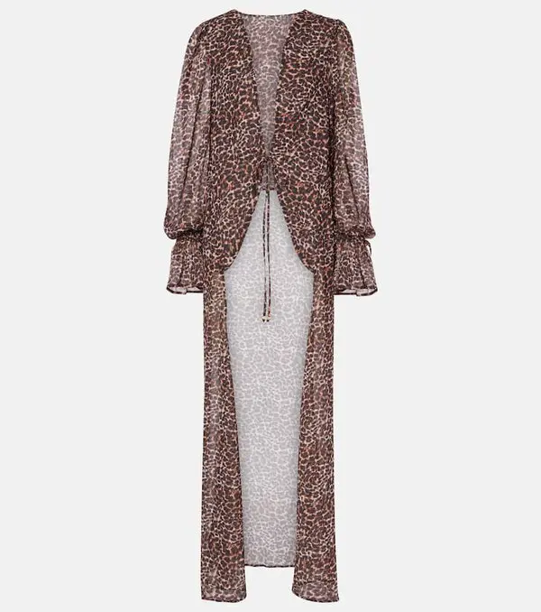 BANANHOT Leopard-print Beach Cover-up - Brown
