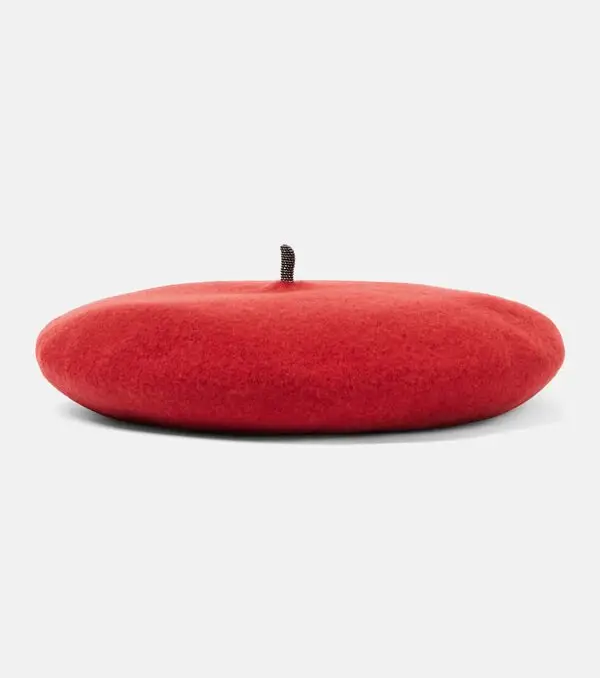 Brunello Cucinelli Wool Beret - Red