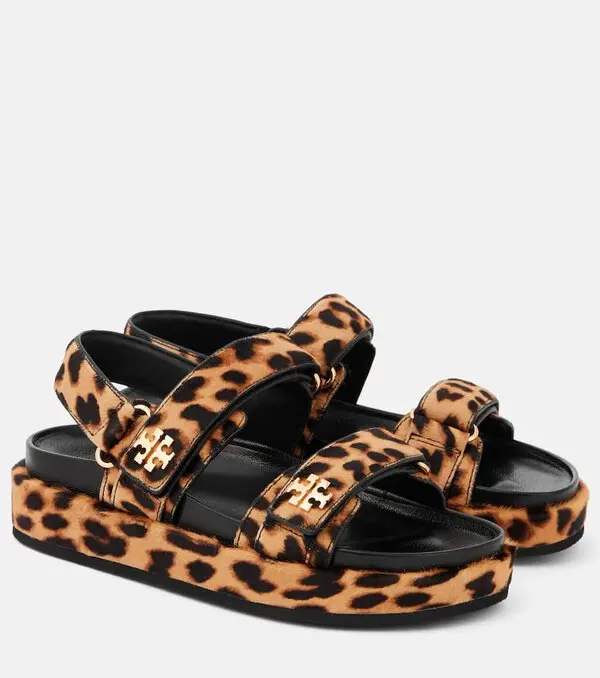 Tory Burch Kira Leopard-print Platform Sandals - Multicoloured