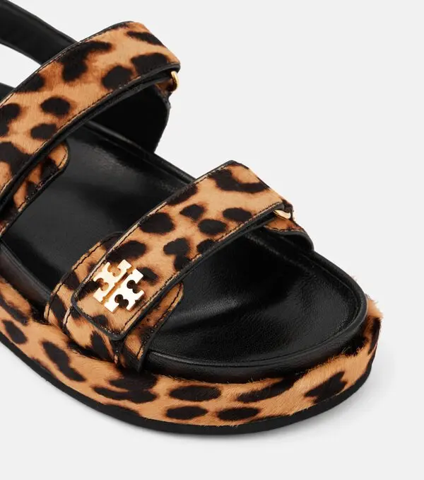 Tory Burch Kira Leopard-print Platform Sandals - Multicoloured