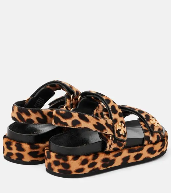 Tory Burch Kira Leopard-print Platform Sandals - Multicoloured