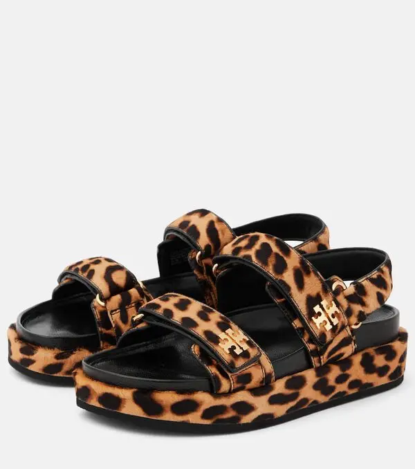 Tory Burch Kira Leopard-print Platform Sandals - Multicoloured