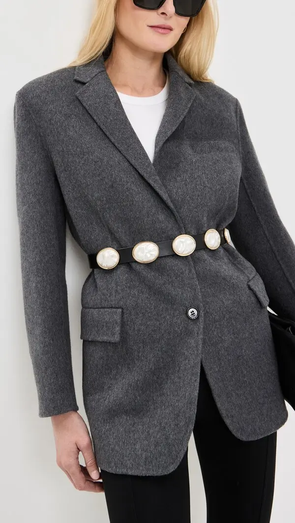 Lele Sadoughi Oval Pearl Station Belt
