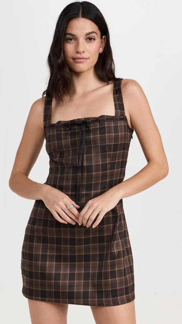 womens mini dresses Alto Low Cut Mini Dress – USA KOOKAÏ