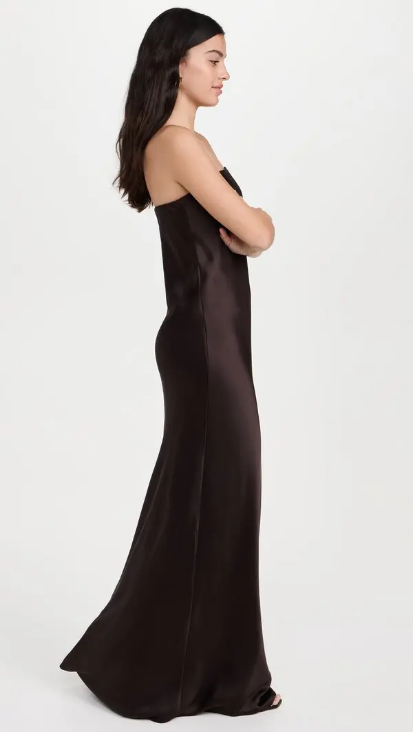 Norma Kamali Bias Strapless Gown