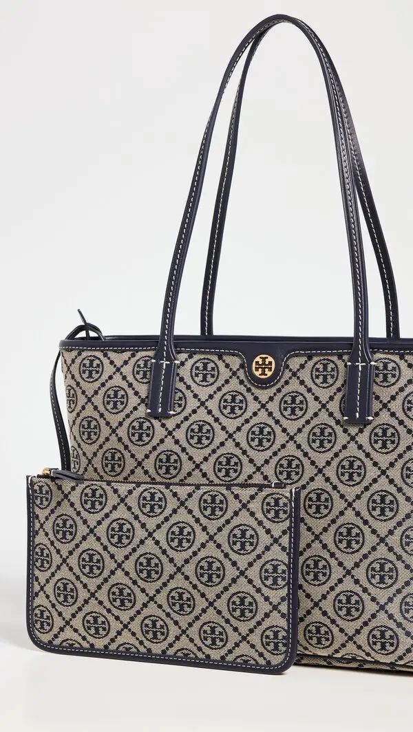 Tory Burch T Monogram Small Zip Tote