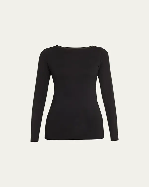 Majestic Filatures Soft Touch Long-sleeve Top - Black