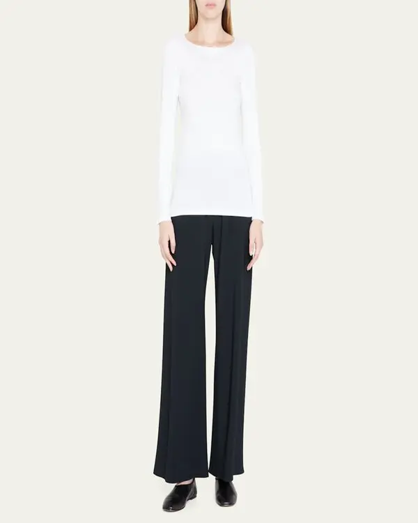 Majestic Filatures Soft Touch Long-sleeve Top - Black