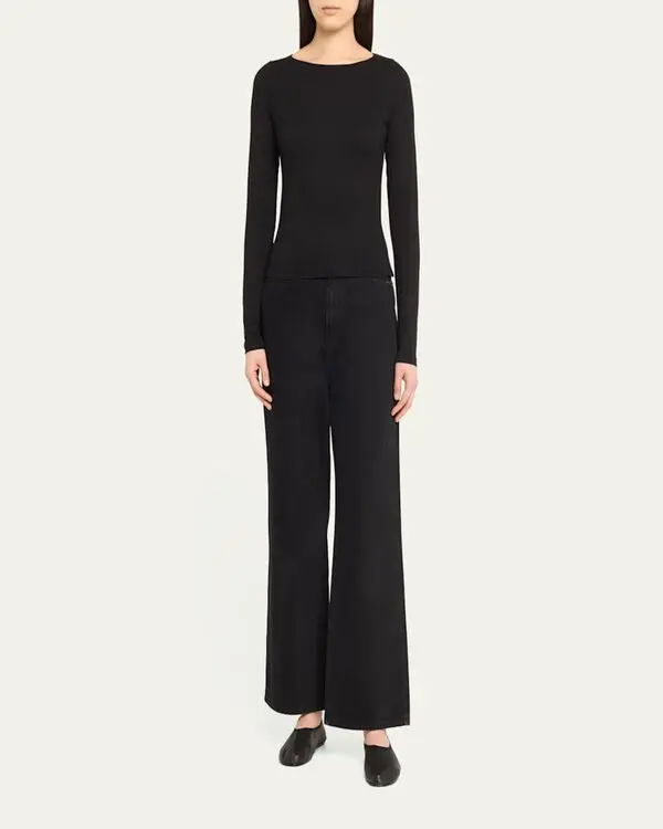 Majestic Filatures Soft Touch Long-sleeve Top - Black
