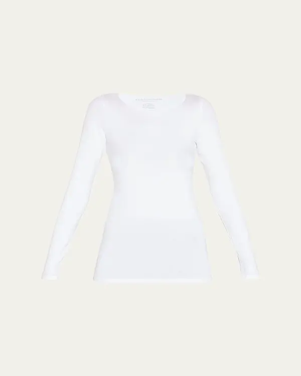 Majestic Filatures Soft Touch Long-sleeve Top - White