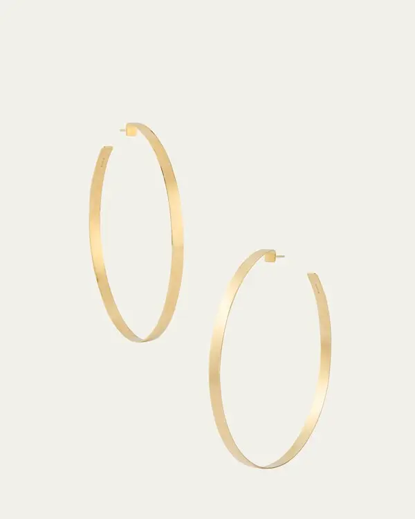 Lana Jewelry 80mm Flat Hoop Earrings