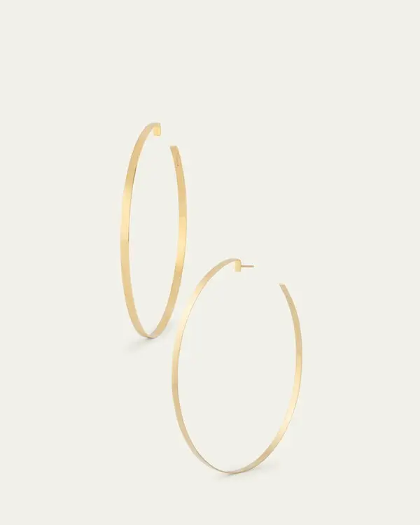 Lana Jewelry 80mm Flat Hoop Earrings