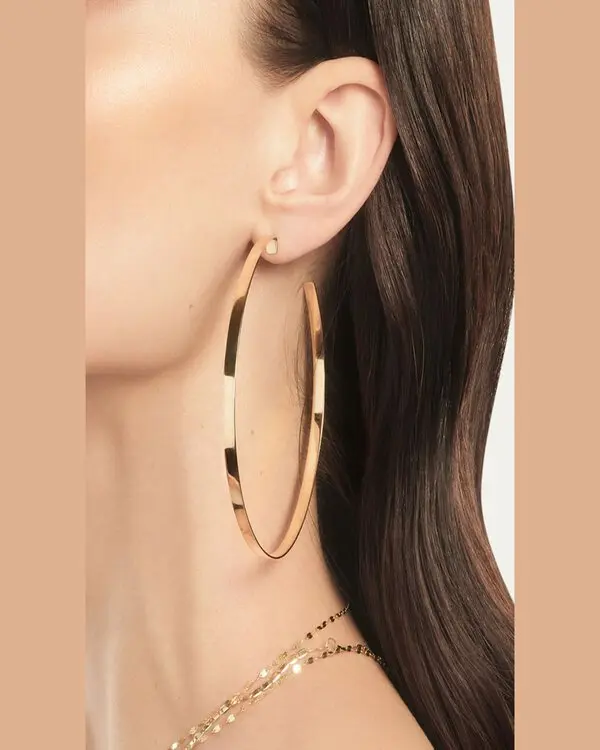 Lana Jewelry 80mm Flat Hoop Earrings