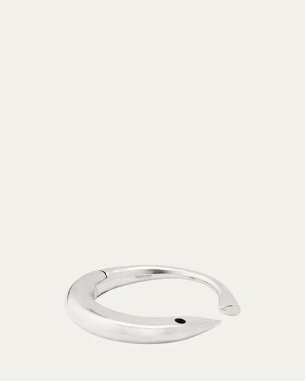 Bottega Veneta Sterling Silver Hinge Bracelet - Argento