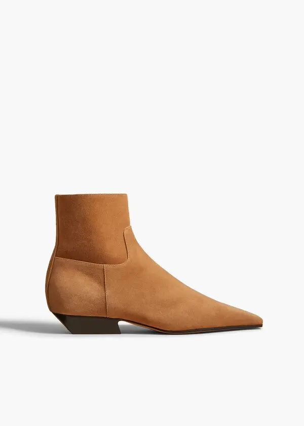 Khaite Leather Marfa Boots - Camel