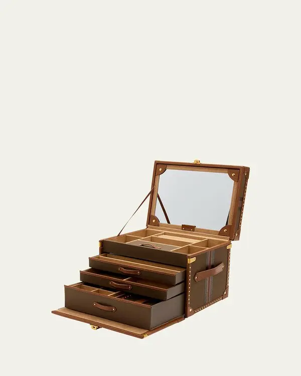 Wolf Ida Trunk Jewelry Box - Khaki