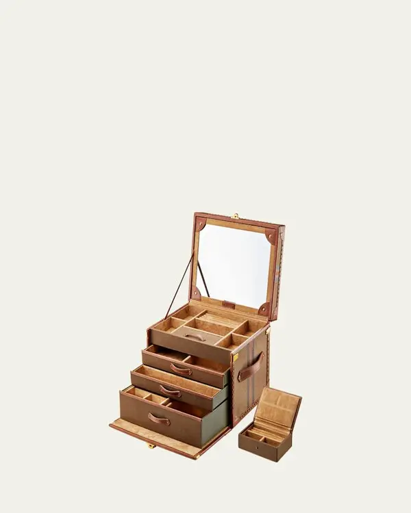 Wolf Ida Trunk Jewelry Box - Khaki