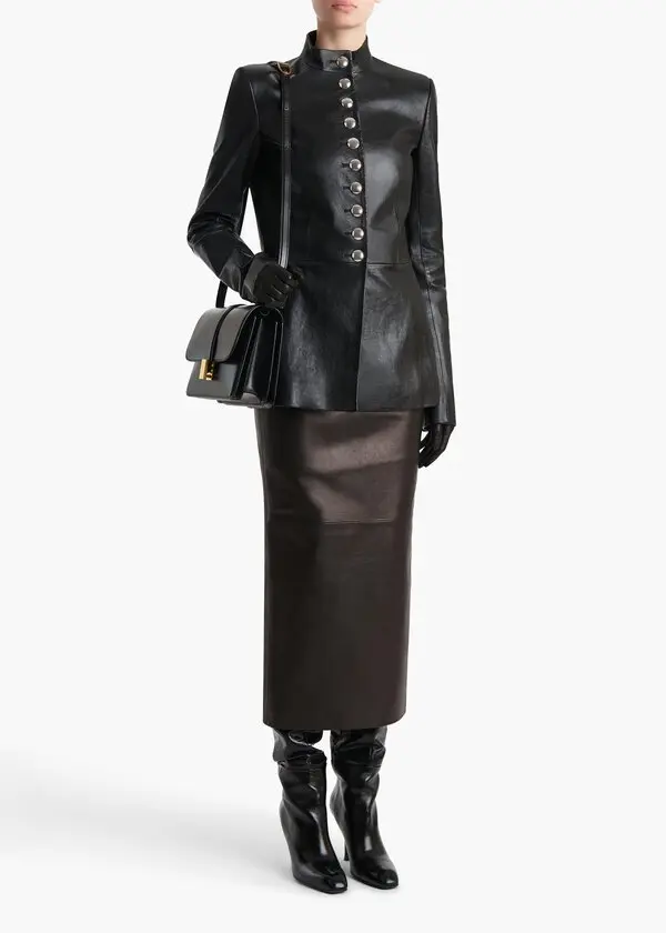 Khaite Samuel Leather Jacket - Black