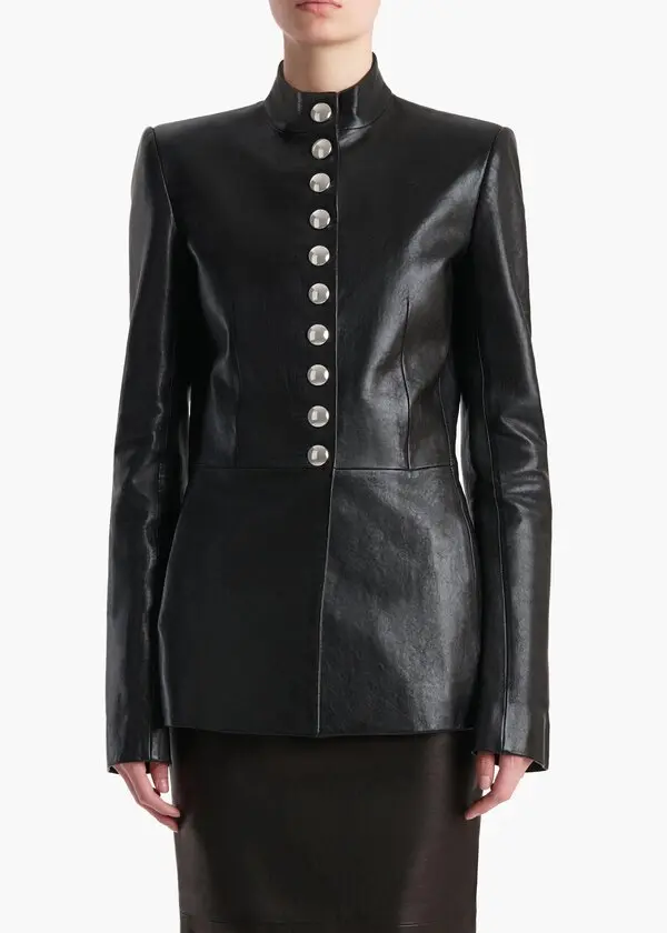 Khaite Samuel Leather Jacket - Black