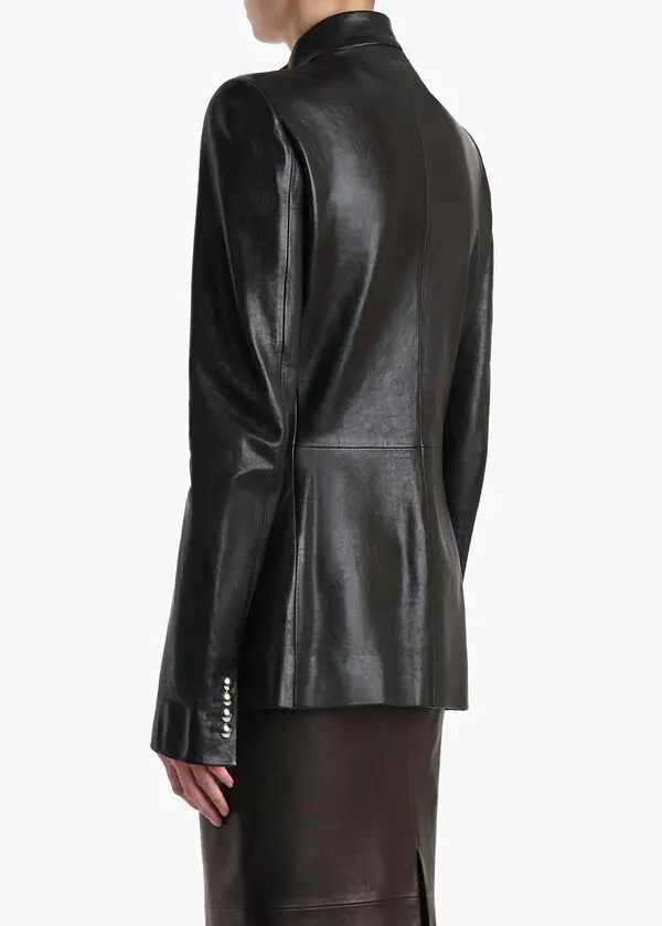 Khaite Samuel Leather Jacket - Black