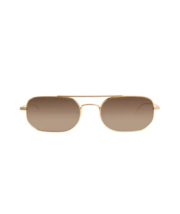 Khaite X Oliver Peoples 1989c Sunglasses - Gold/dark Brown Gradient Mirror