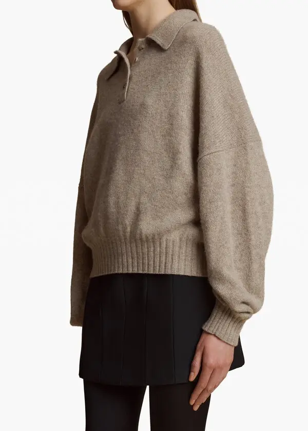 Khaite - Rene Cashmere Polo Sweater