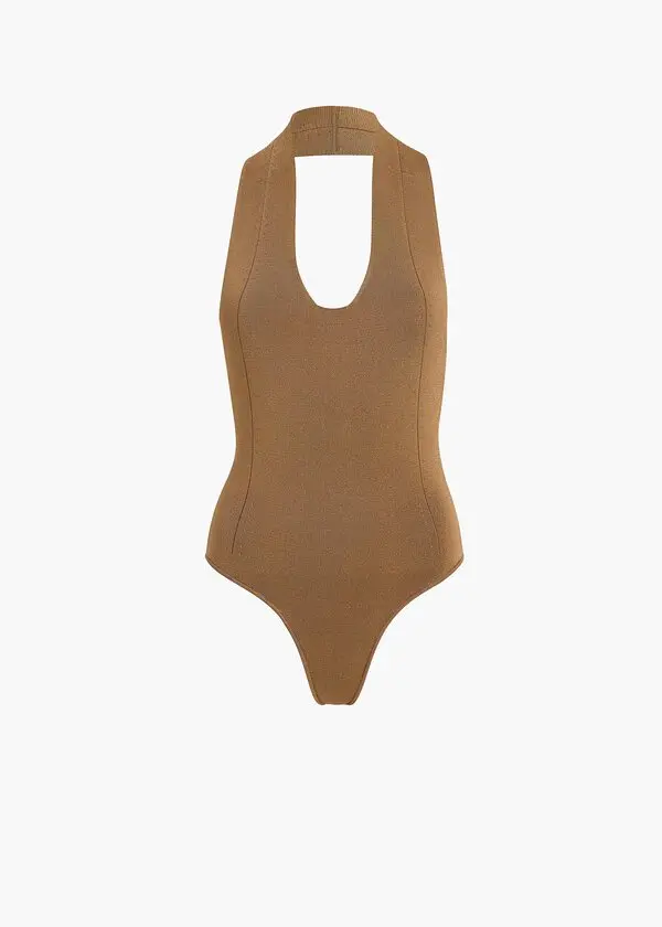 Khaite Toto Bodysuit - Carob