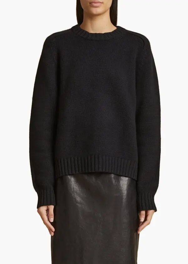 Khaite Mae Cashmere Pullover - Black