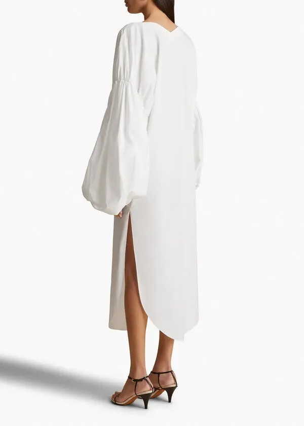 Khaite Zelma Silk Dress - White