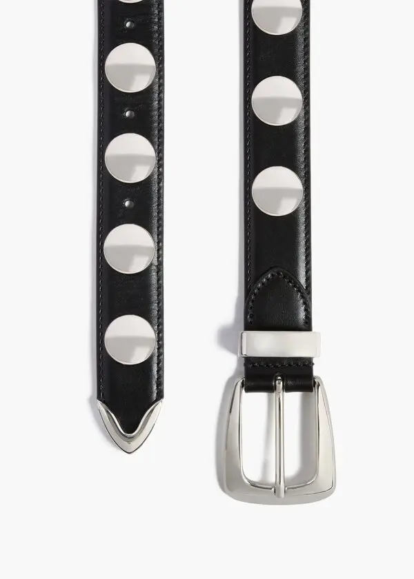 Khaite Benny Studded Belt - Black