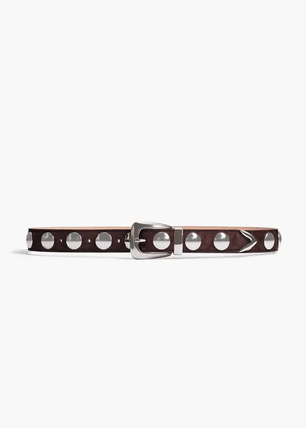 Khaite Benny Studded Belt - Coffee