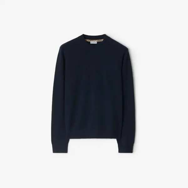 Burberry Cashmere Blend Sweater - Navy