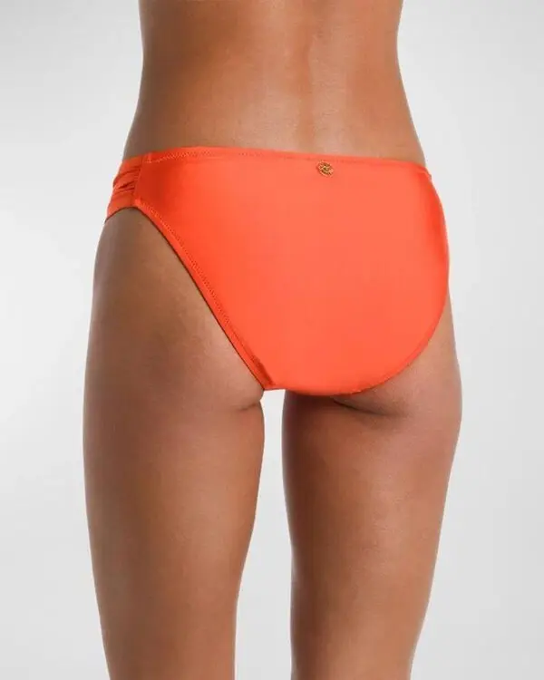 SUNSHINE 79 Gypset Shirred-side Bikini Bottoms - Flame