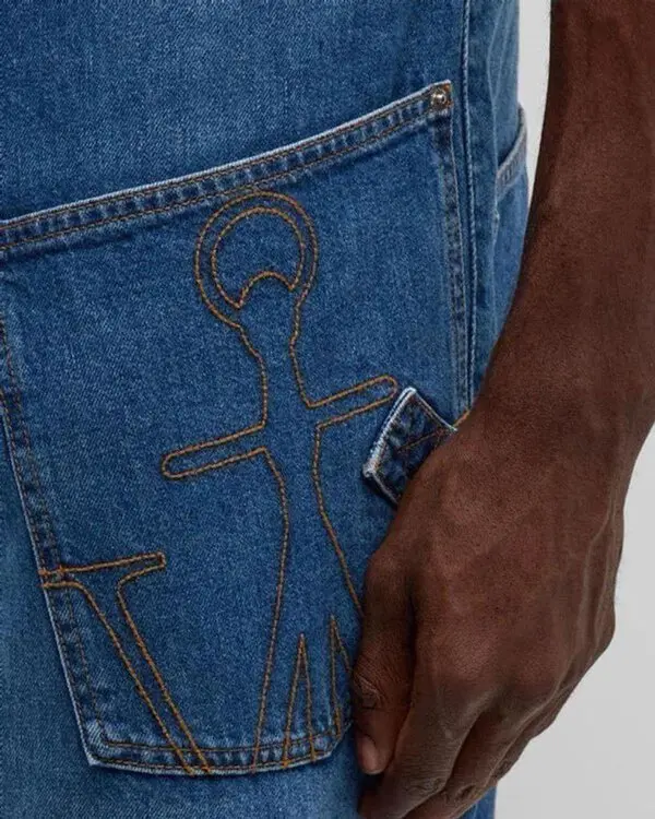 JW Anderson Twisted Workwear Full Length Jeans - Light Blue