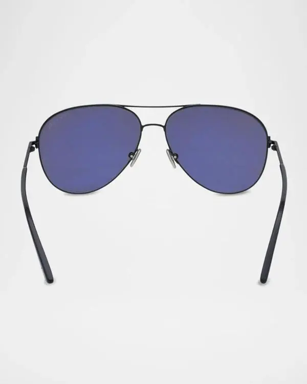 TOM FORD Clark Metal Aviator Sunglasses - Black