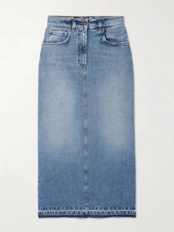 FORTELA Denim Midi Skirt