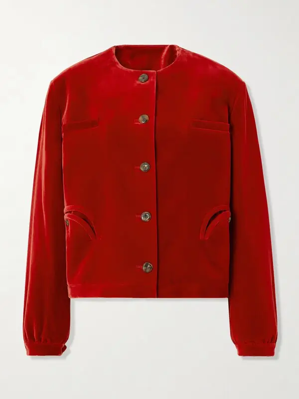 BLAZÉ MILANO Jealousy Cotton-velvet Jacket