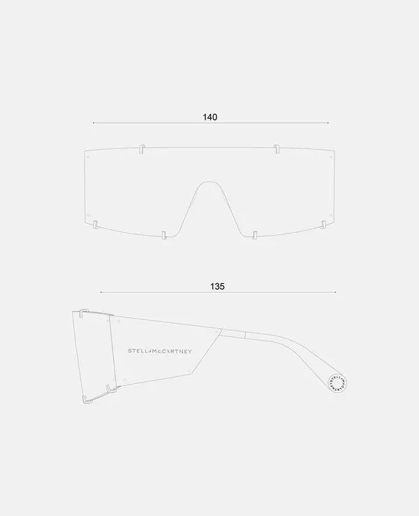 Stella McCartney Rectangle Sunglasses - Blue