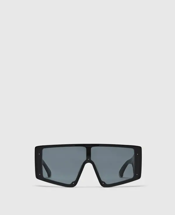 Stella McCartney Translucent Square Sunglasses - Glossy Black