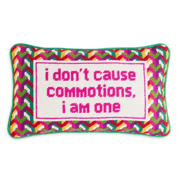 FURBISH Commotions Needlepoint Decorative Pillow Exclusive