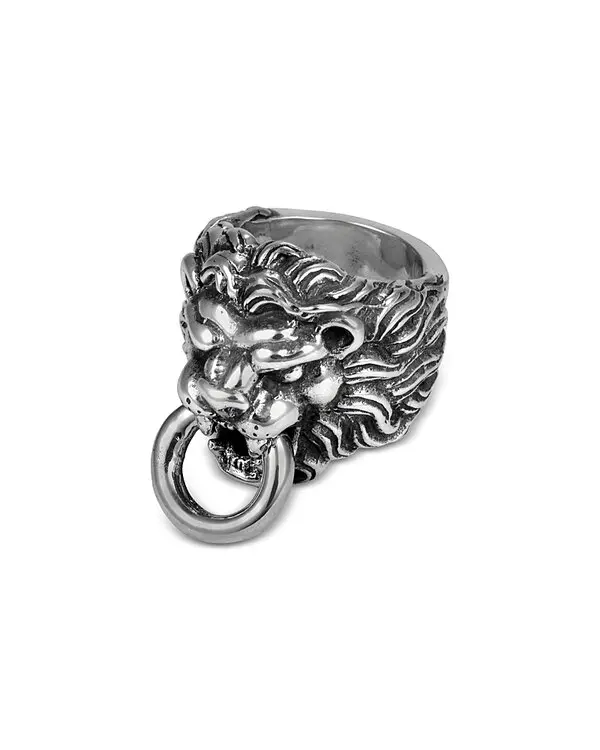 KING BABY STUDIO Sterling Lion's Head Ring - Silver