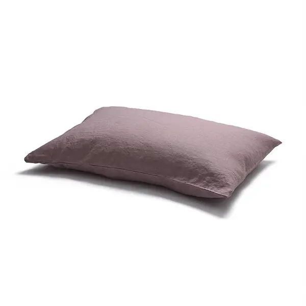 PIGLET IN BED Linen Blend Pillowcase Pair - Elderberry