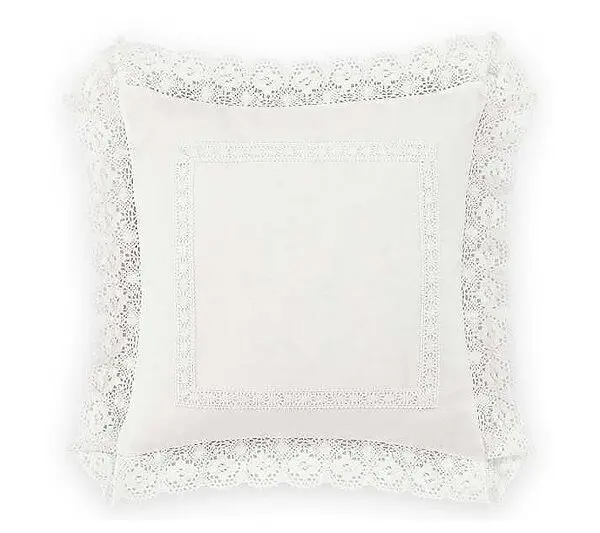 Laura Ashley Annabella White 18' X 18' Pillow - One-color