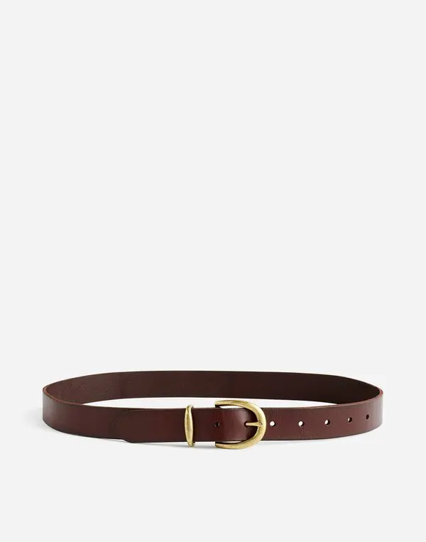 Madewell Classic Leather Belt - Cherry Wood