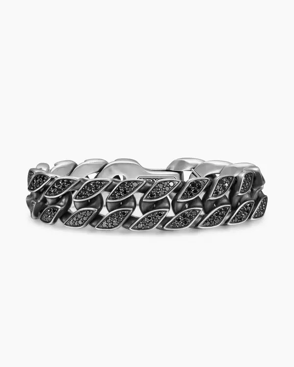 David Yurman Curb Chain Link Bracelet - Black Diamond