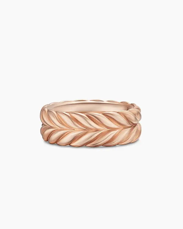 David Yurman Chevron Band Ring - 18k Rose Gold